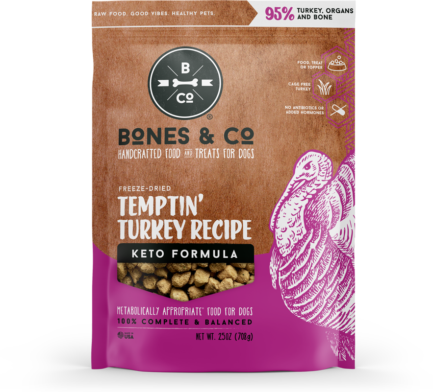 Bones & Co - Temptin' Turkey Recipe Freeze Dried Dog Food – Fangs & Fur